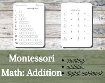 10 Printable Addition Worksheets Single & Double Digits. - Etsy