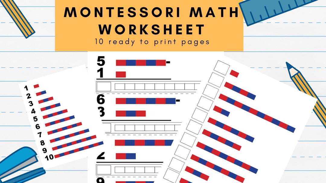 Montessori MATH PRINTABLE | Montessori Digital Worksheets for Math ...