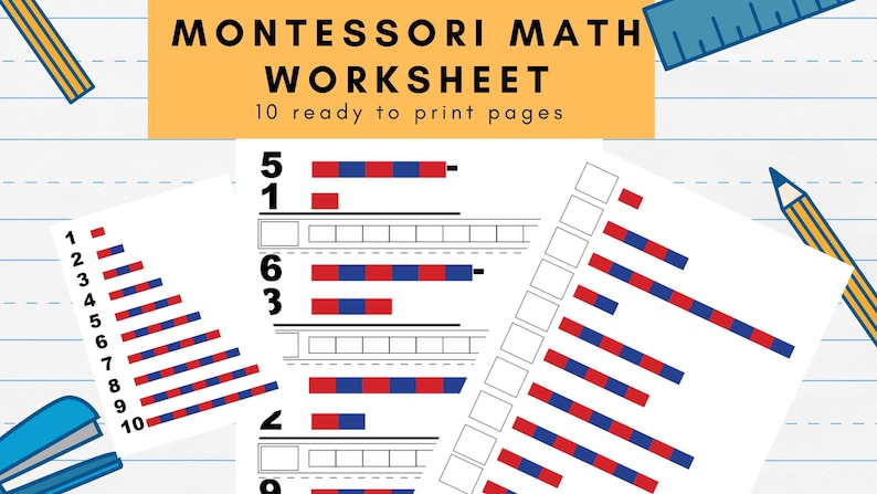Montessori MATH PRINTABLE | Montessori Digital Worksheets for Math ...