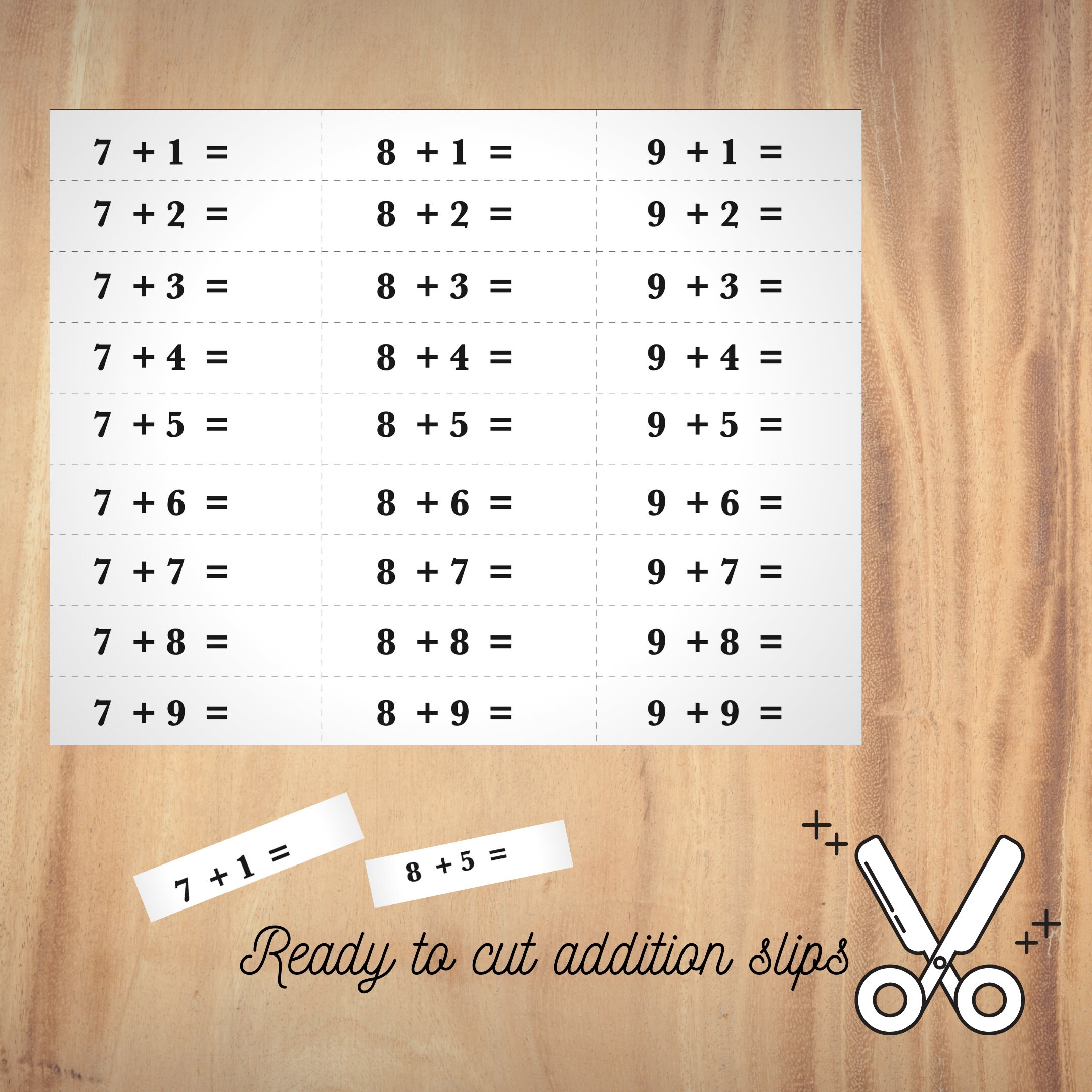Montessori Addition Charts Printable | Digital Worksheet | Ready to ...