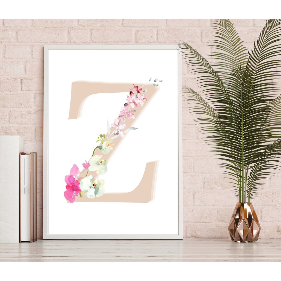 Monogram Letter Z Wall Art Printable for Nursery | Monogram Nursery ...