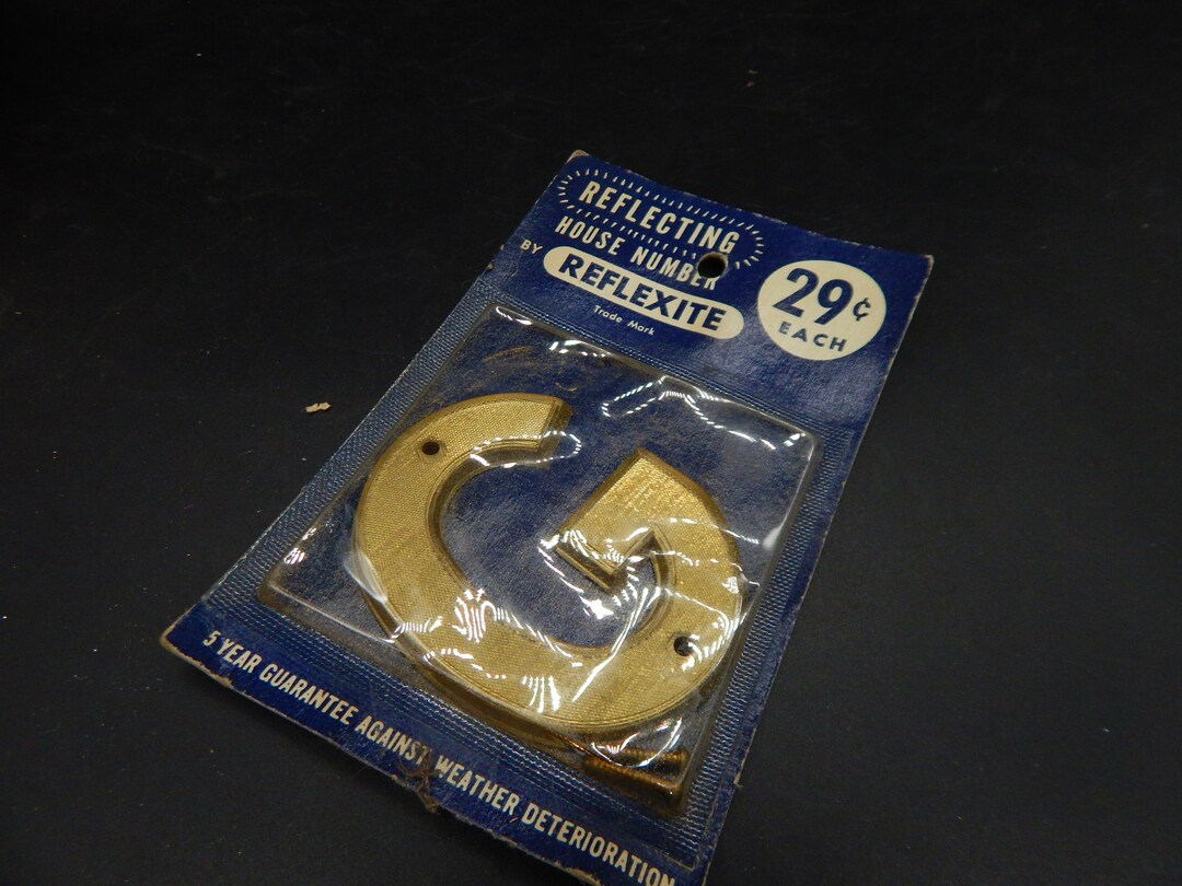 Vintage Reflexite Reflective House Number Letter 2-1/2 g - Etsy
