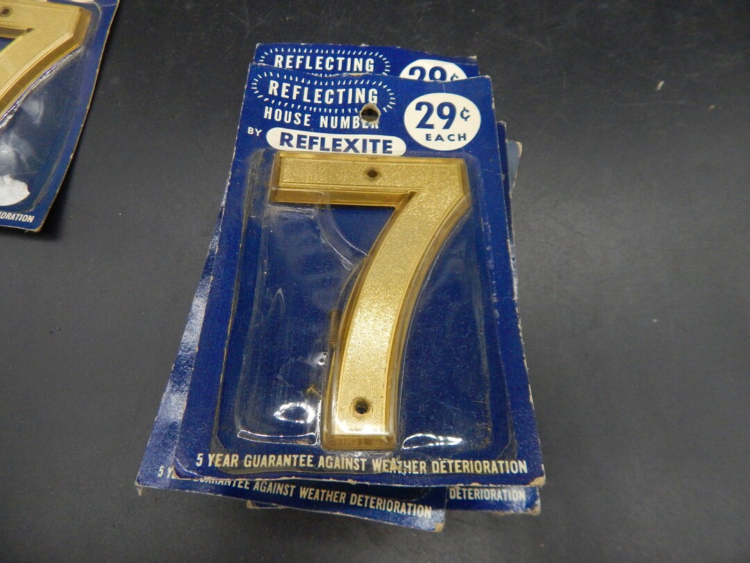 Vintage Reflexite Reflective House Numbers 3 7 - Etsy