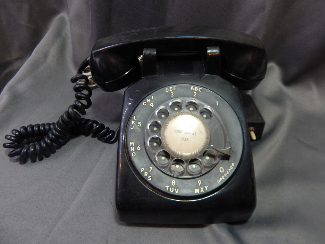 Antique Black Desktop Rotary Dial Telephone Stromberg Carlson Brand - Etsy