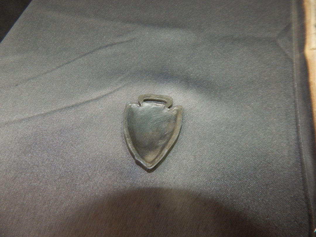 Pewter Arrowhead Medallion American Indian Chief Embossed Imprint - Etsy