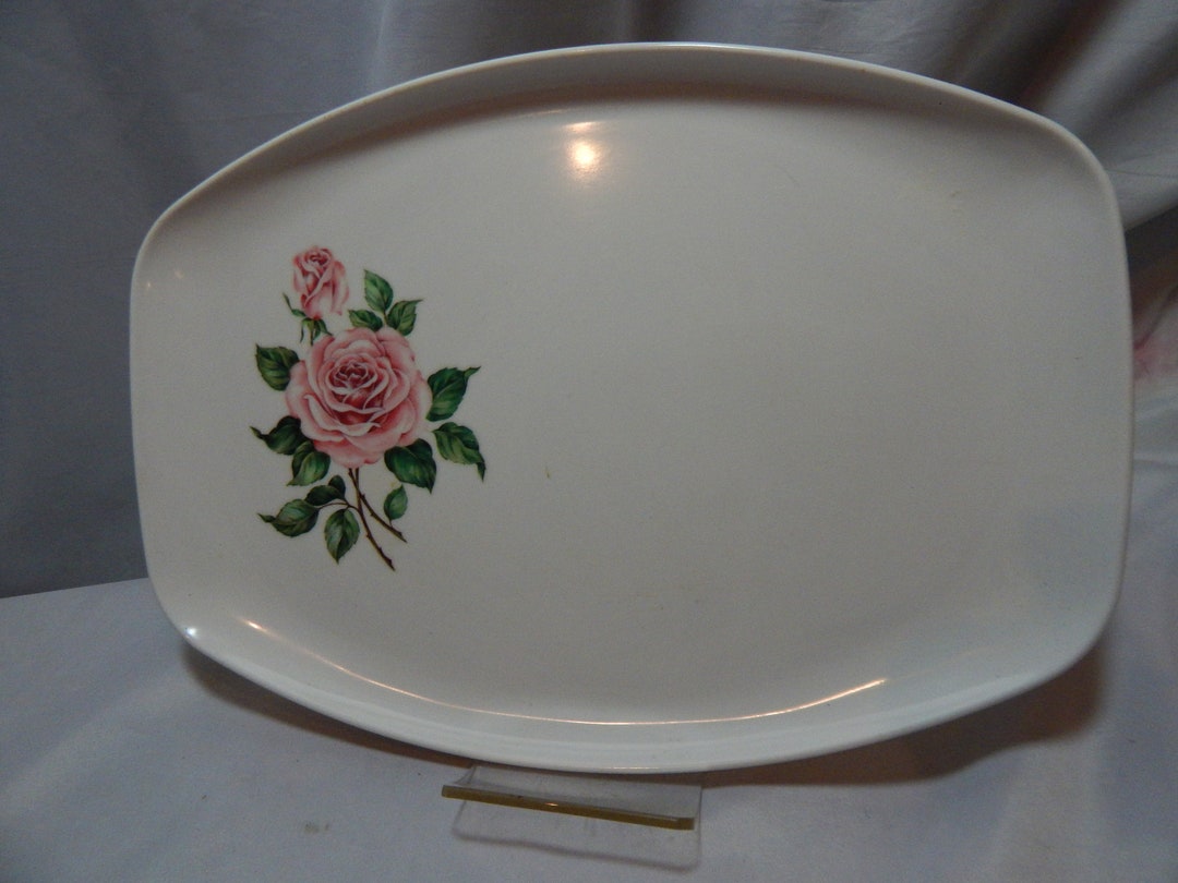 Vintage Sun Valley Single Rose Pattern Melmac Serving Platter Lot 2 - Etsy