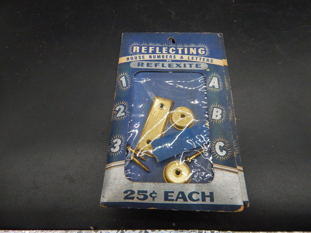 Vintage Reflexite Reflective House Number Hyphen - Etsy