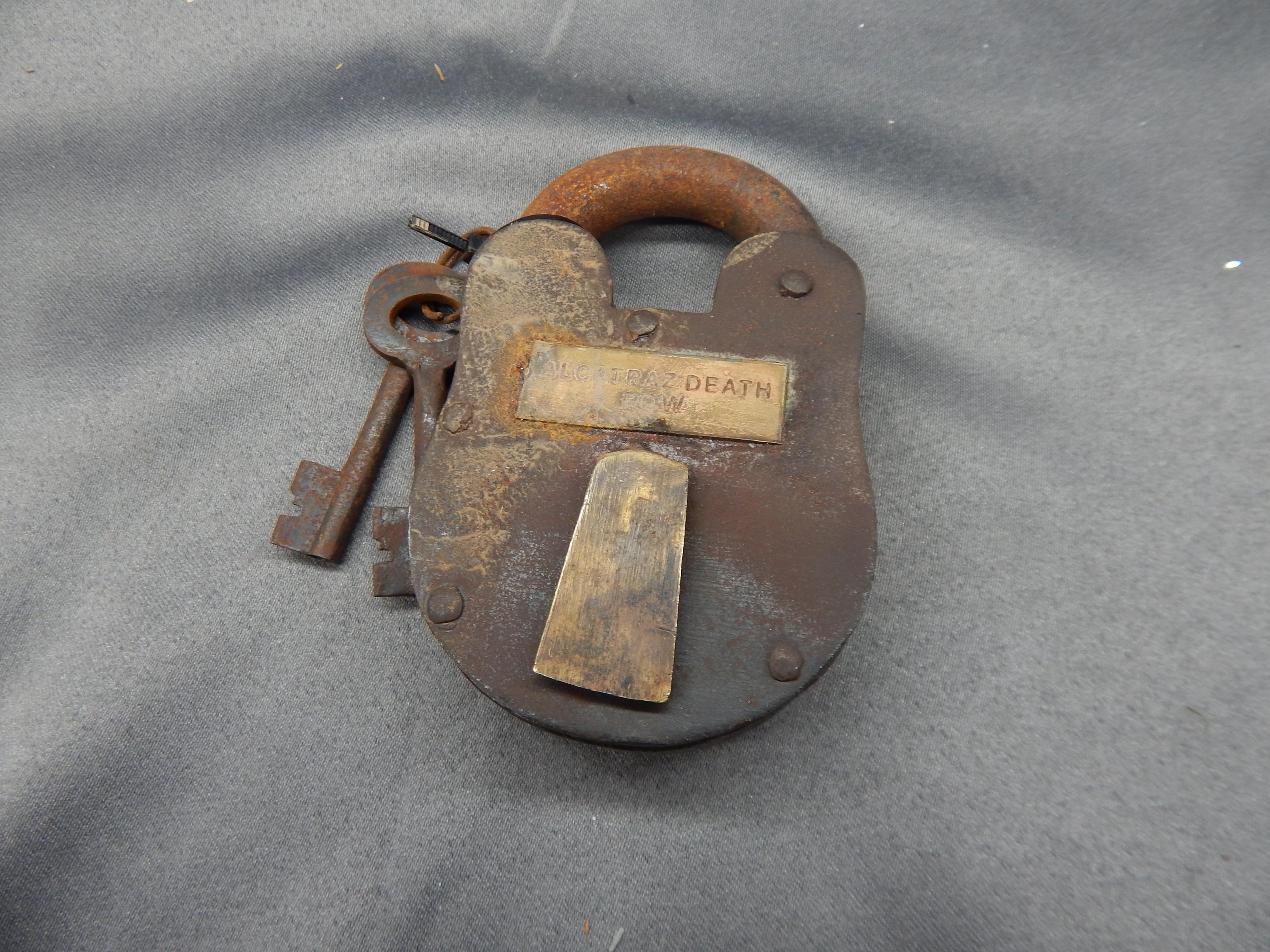 Vintage Alcatraz Death Row Lock and Keys - Etsy