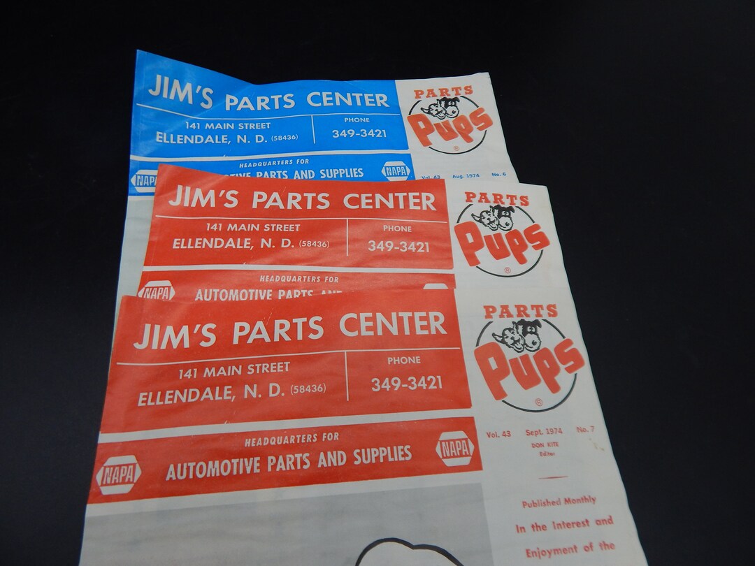 NAPA Parts Pups Magazine Girlie Jokes Cartoons Animation 1974 - Etsy