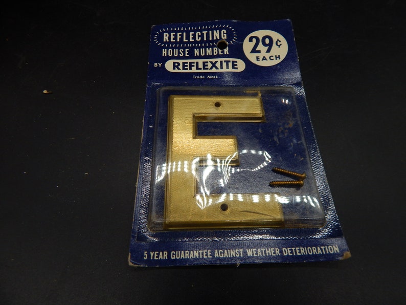 Vintage Reflexite Reflective House Number Letter 2-1/2 'E' - Etsy