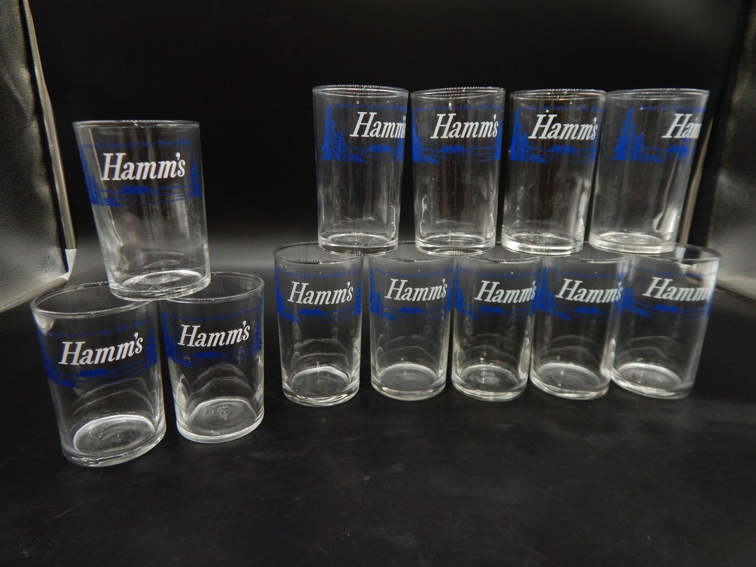 Hamms Beer Clear Drinking Glasses Large And Small From Land Of Sky Blue Waters Etsy