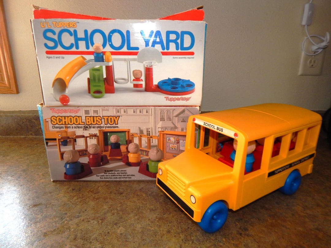 Tupperware Toy School Bus and School Playground Sets - Etsy