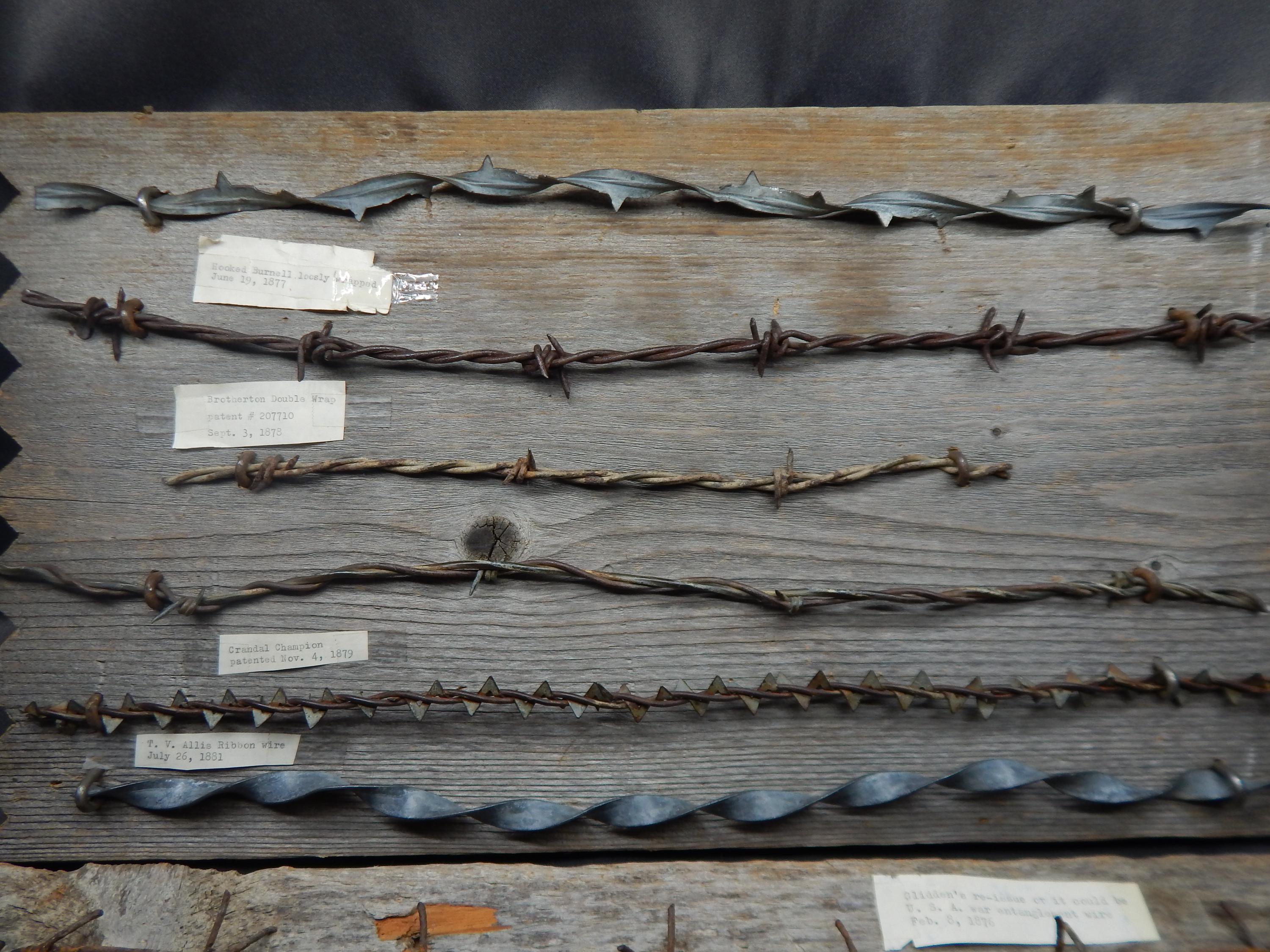 History of Barbed Wired 1800s Barbed Wire Examples With Names and Dates ...