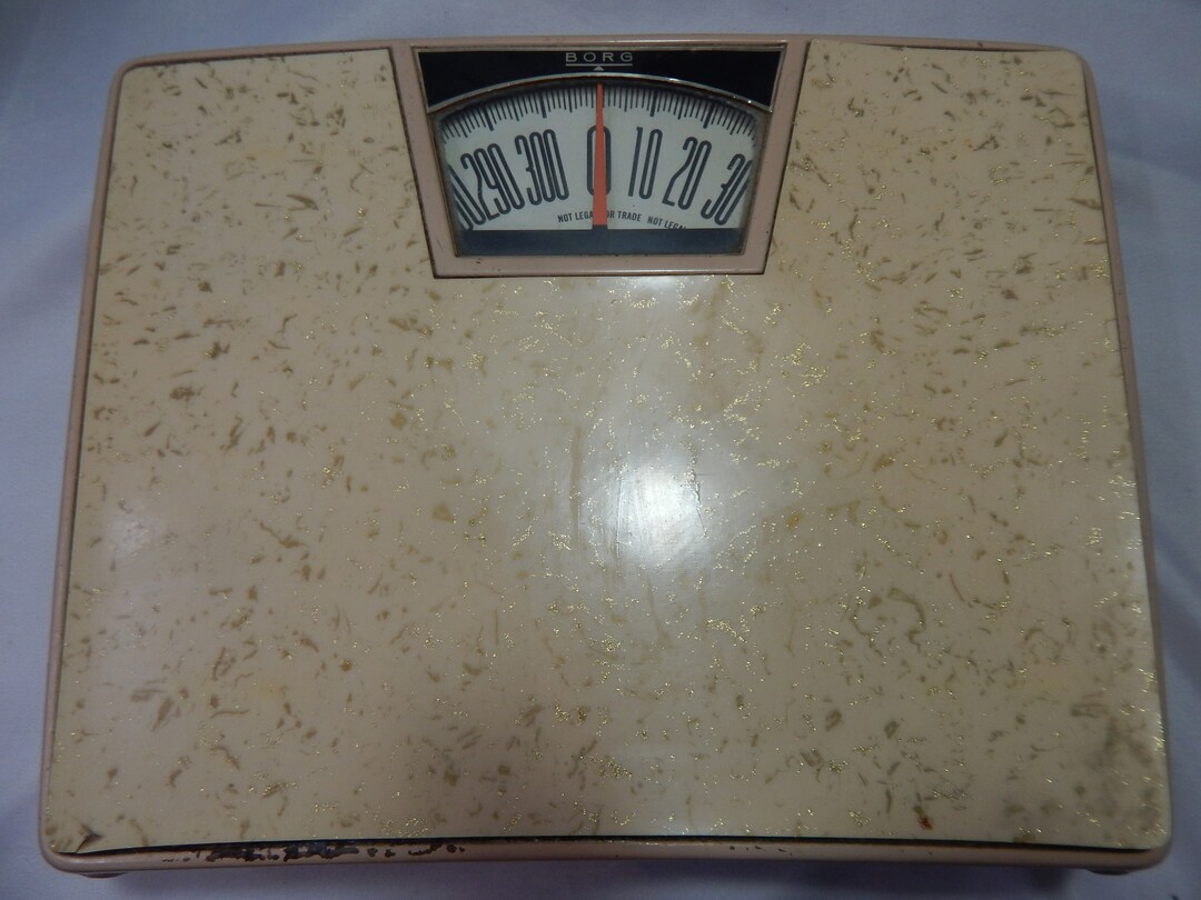 Antique Borg Pink Bathroom Scale With Handle - Etsy