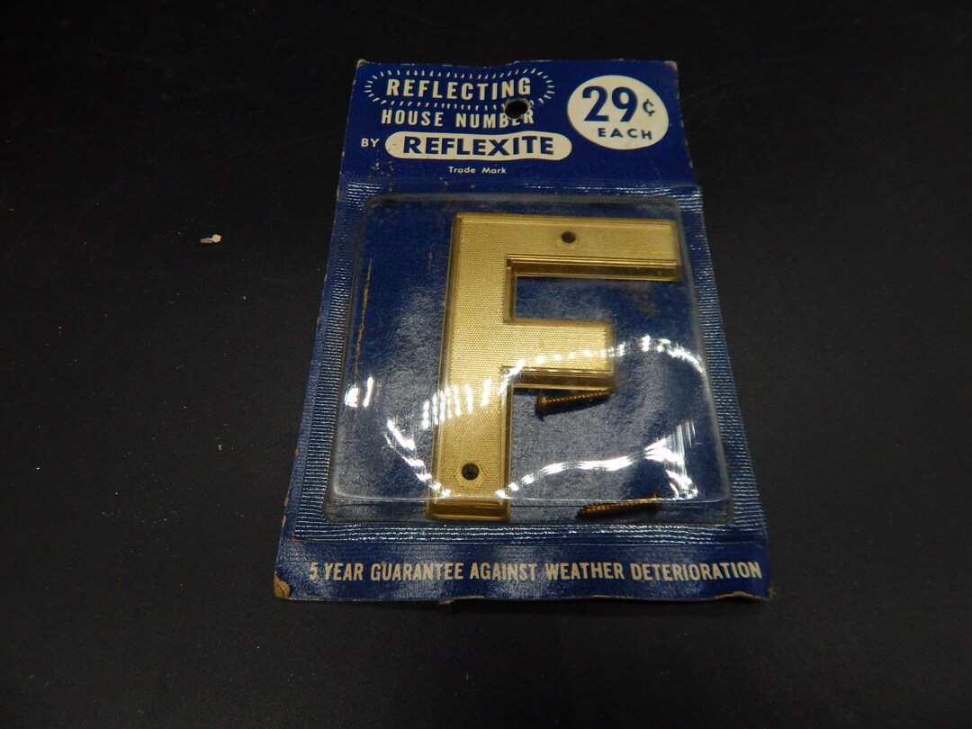 Vintage Reflexite Reflective House Number Letter 2-1/2 'F' - Etsy