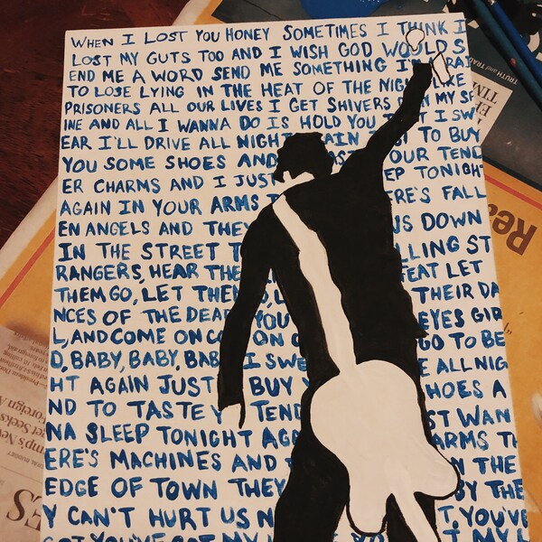 Bruce Springsteen Silhouette - Etsy