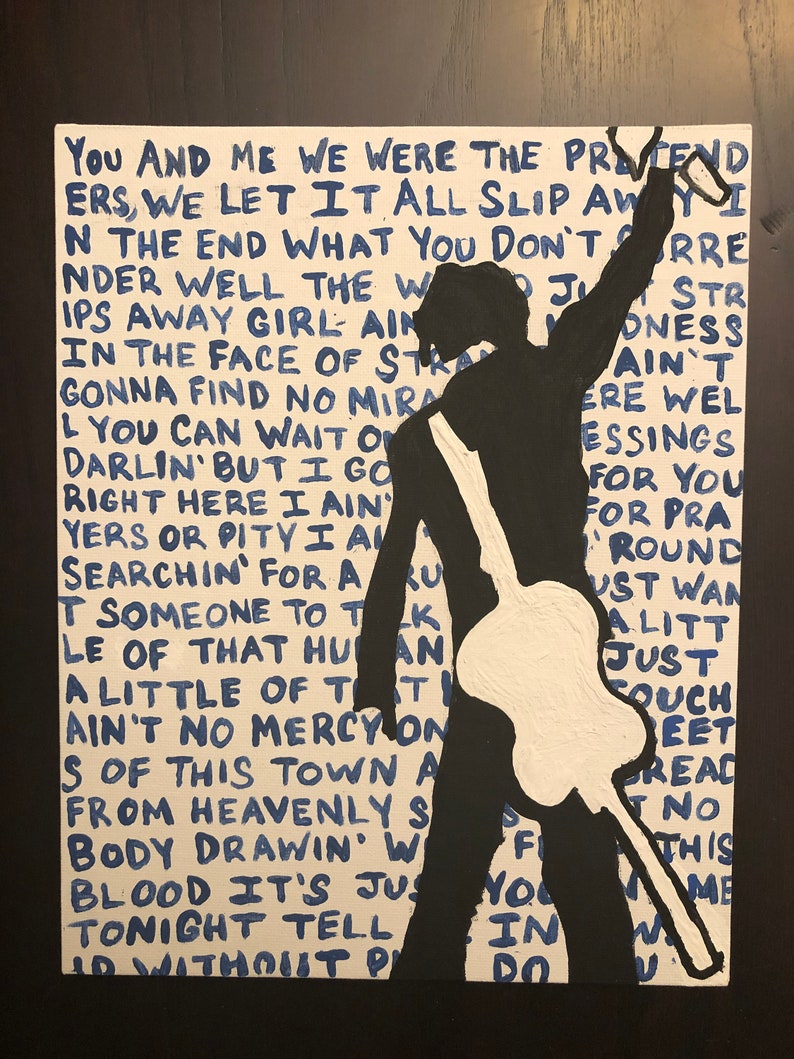 Musician Silhouette With Lyrics - Etsy