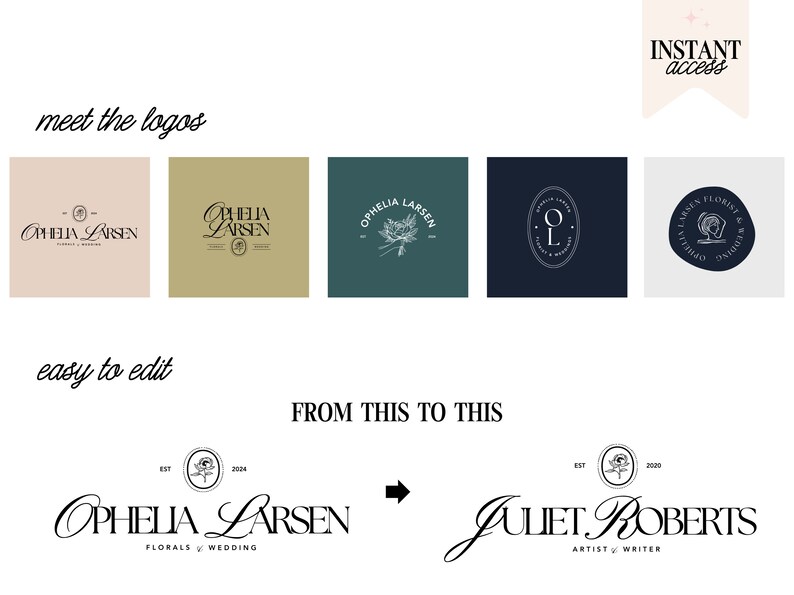 Florist Logo, Modern Logo, Minimal Logo, Classic Logo, Brand Identity ...