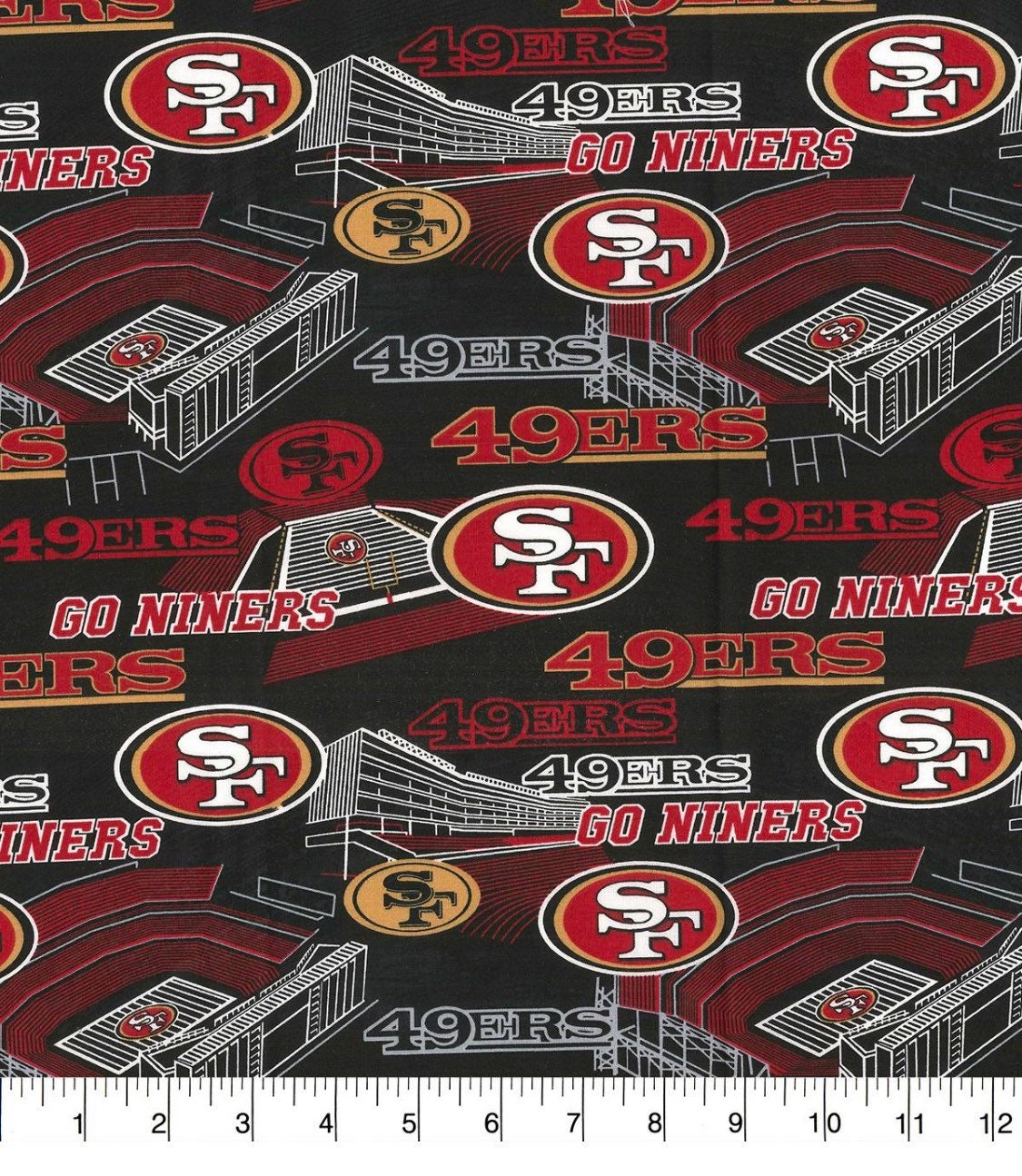 San Francisco 49ers Fabric 100% Cotton - Etsy