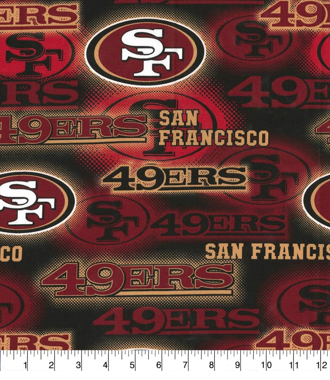 San Francisco 49ers Fabric 100% Cotton - Etsy