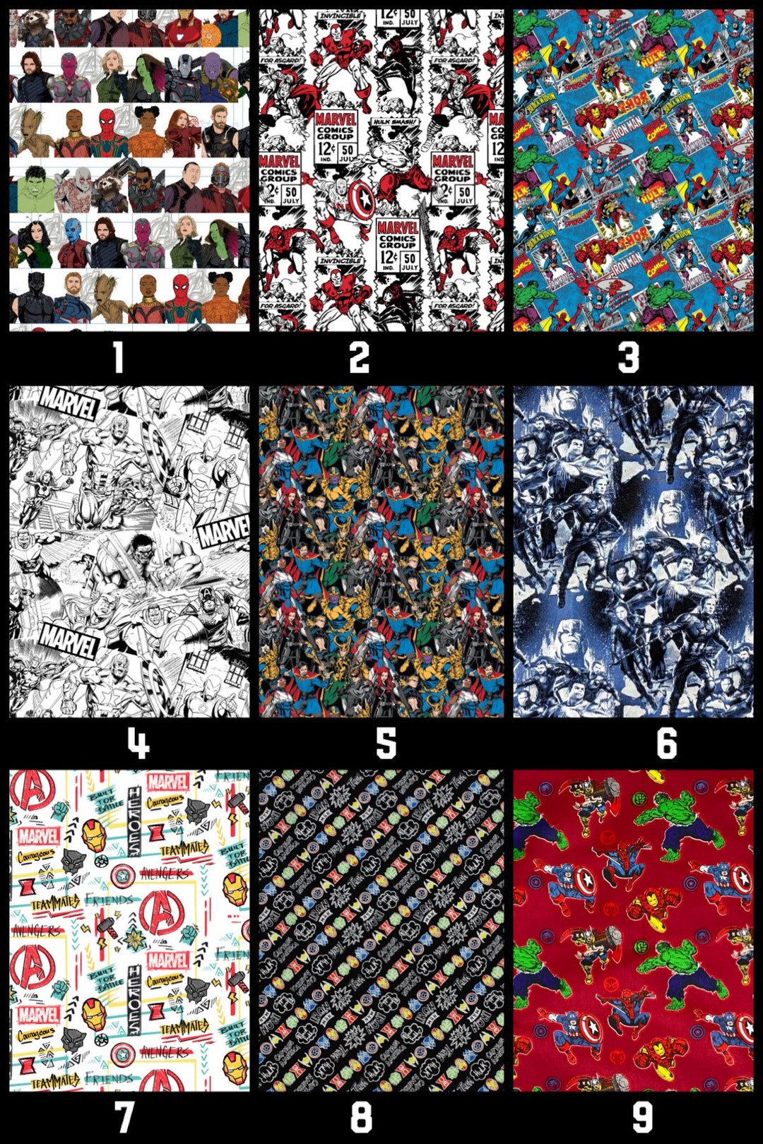 Marvel Avengers 100% Cotton Fabric - Etsy