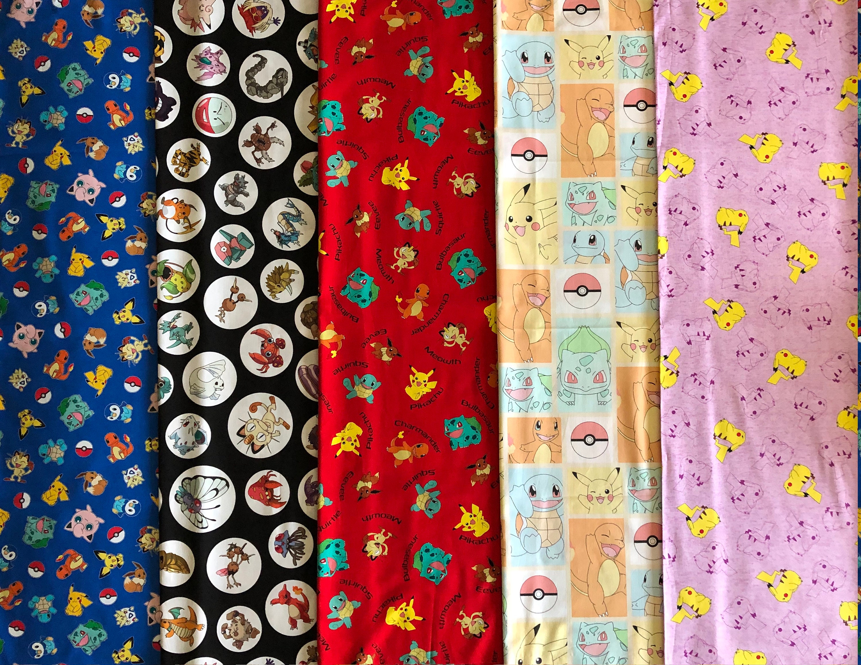 Exclusive 100% Cotton Pokemon Fabric By the Yard | Etsy