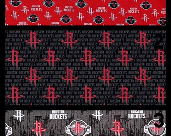 Houston Rockets Fabric by the Yard, Cotton Houston Rockets Fabric ...