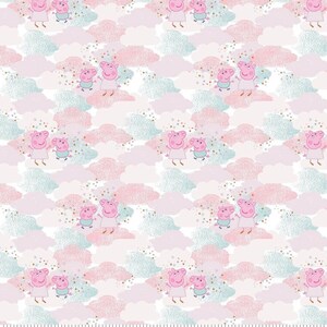 Peppa Pig 100% Cotton Fabric by the Yard - Etsy Canada