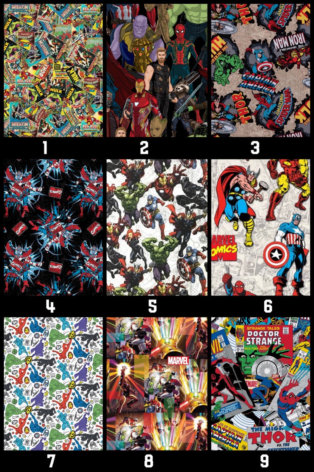 Marvel Avengers II 100% Cotton Fabric - Etsy