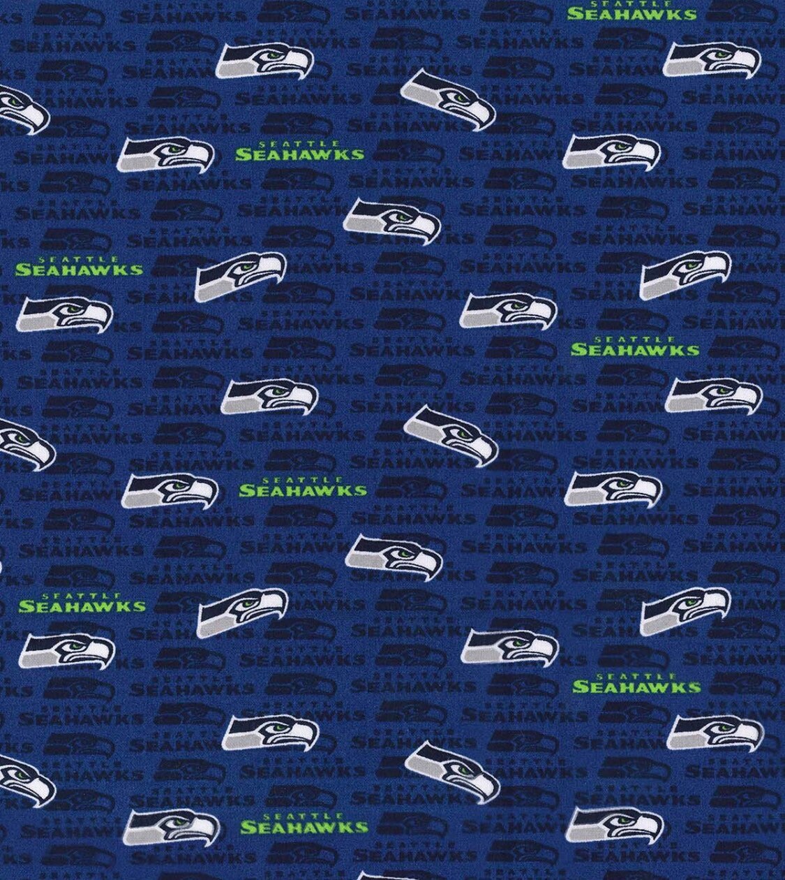 Seattle Seahawks 100% Cotton Fabric - Etsy