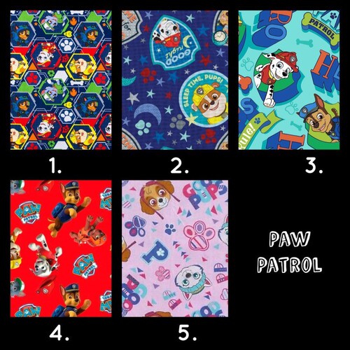 Paw Patrol Sleds Cotton Fabric 100 Cotton By The 1 2 Yard Etsy