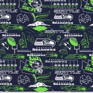 Seattle Seahawks 100% Cotton Fabric - Etsy