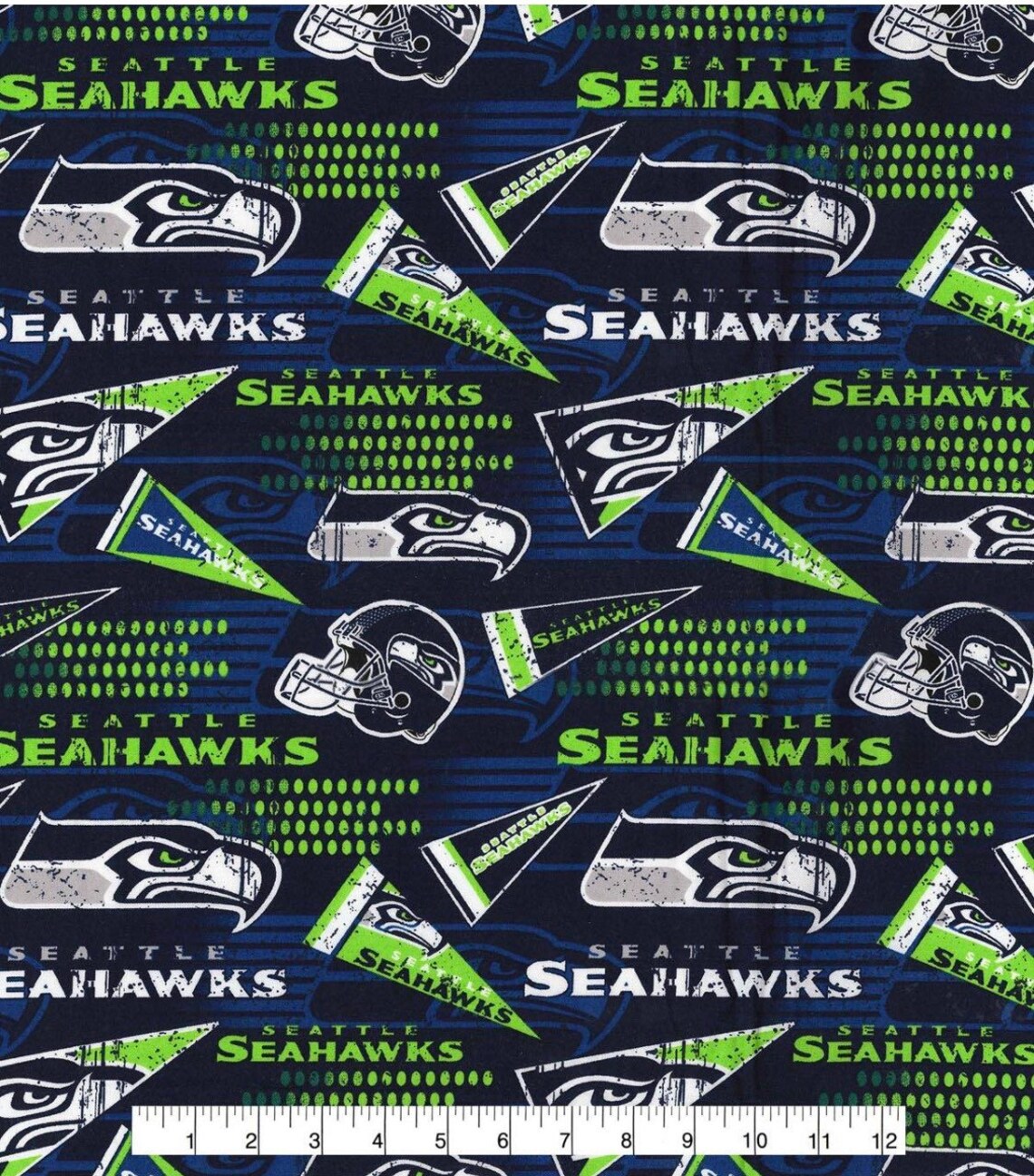 Seattle Seahawks 100% Cotton Fabric - Etsy