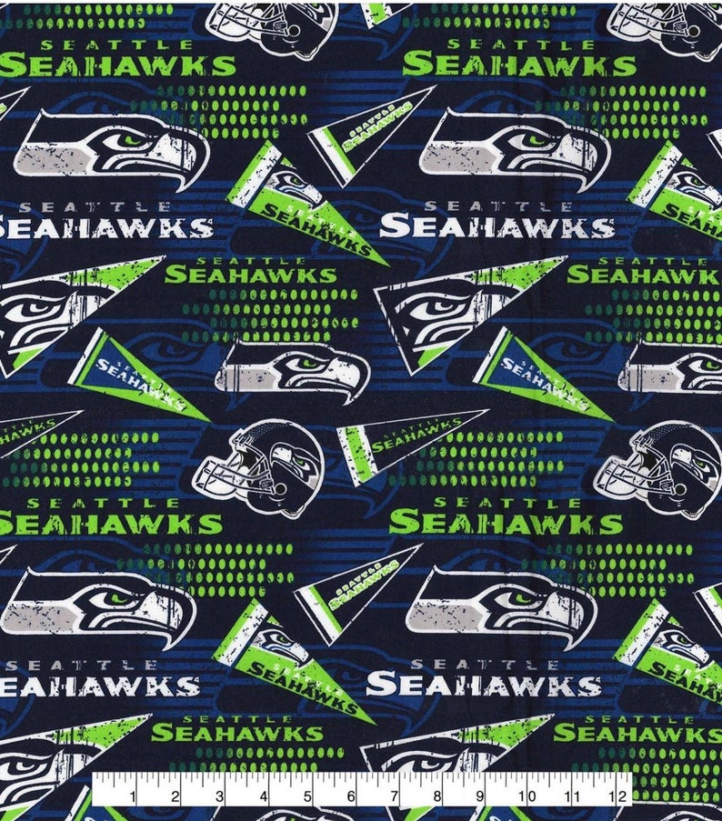 Seattle Seahawks 100% Cotton Fabric - Etsy