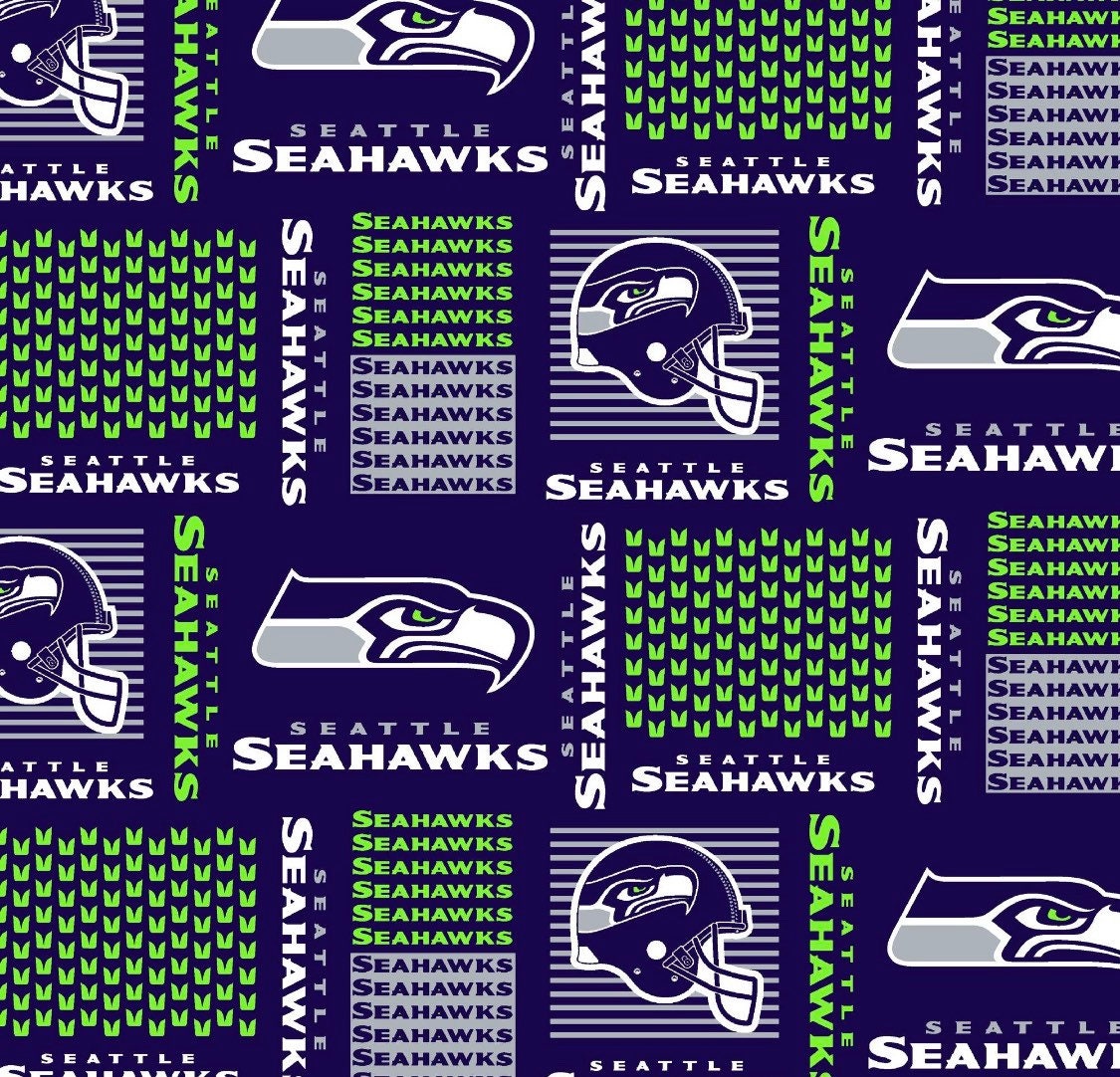 Seattle Seahawks 100% Cotton Fabric - Etsy