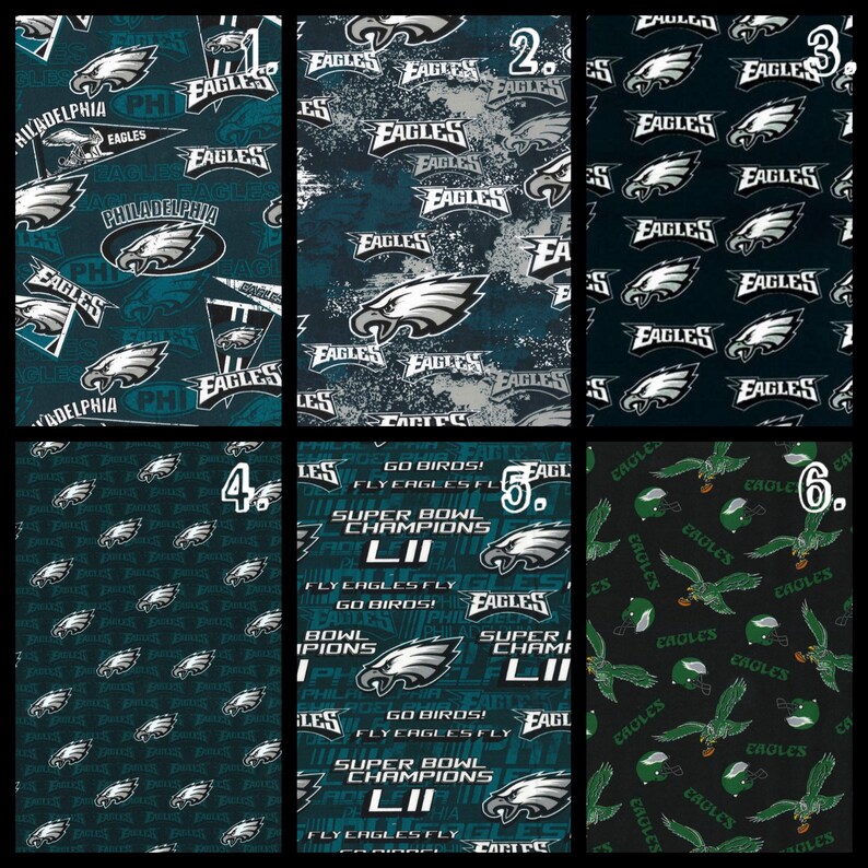 Philadelphia Eagles Fabric 100% Cotton - Etsy