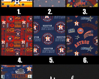 MLB HOUSTON ASTROS Striped Print Baseball 100% Cotton Fabric - Etsy
