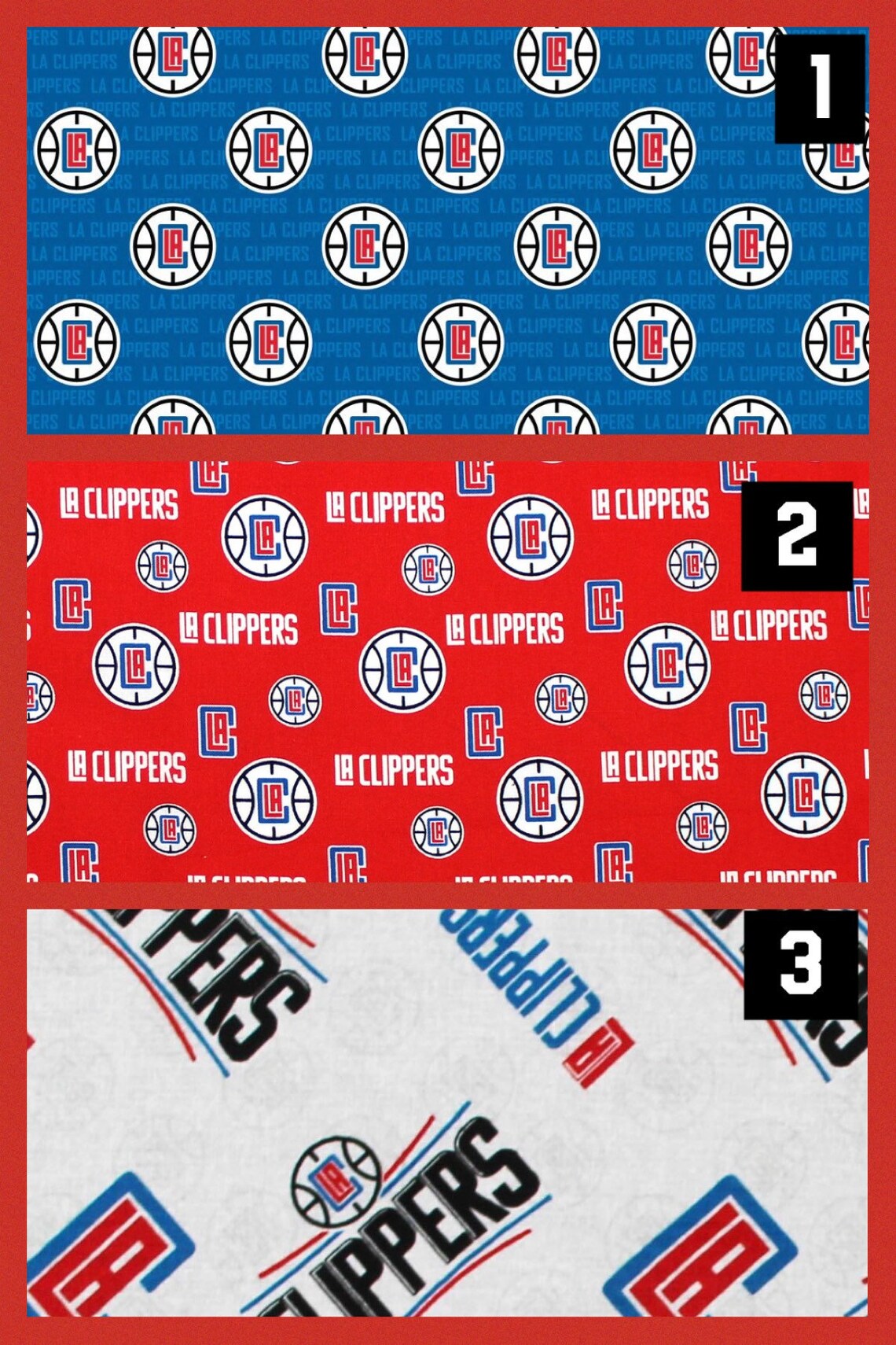 LA Clippers Fabric 100% Cotton - Etsy
