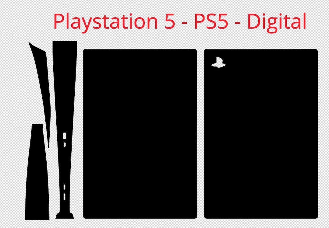 Playstation 5 - PS5 - DIGITAL - Skin Template - Etsy