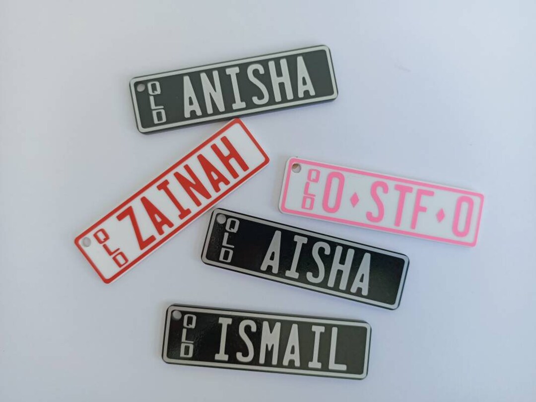 Personalised Number Plate Key Rings, Custom Rego Plate Key Rings ...
