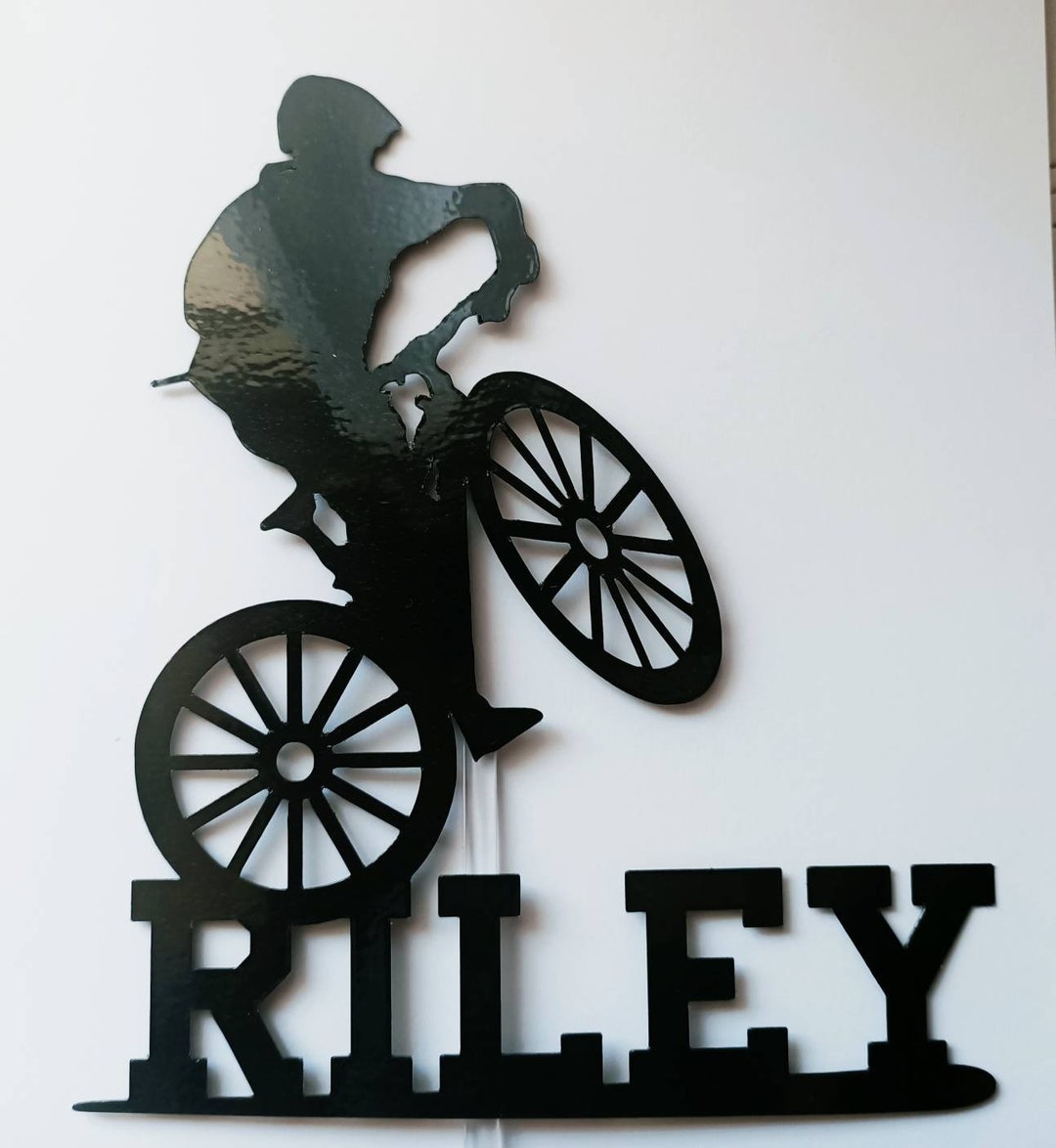 Bicycle Birthday Cake Topper Mountain Bike Party Bicycle - Etsy