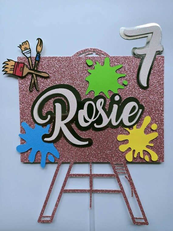 Artist Cake Topper Easel Cake Topper Painting Cake Topper. | Etsy