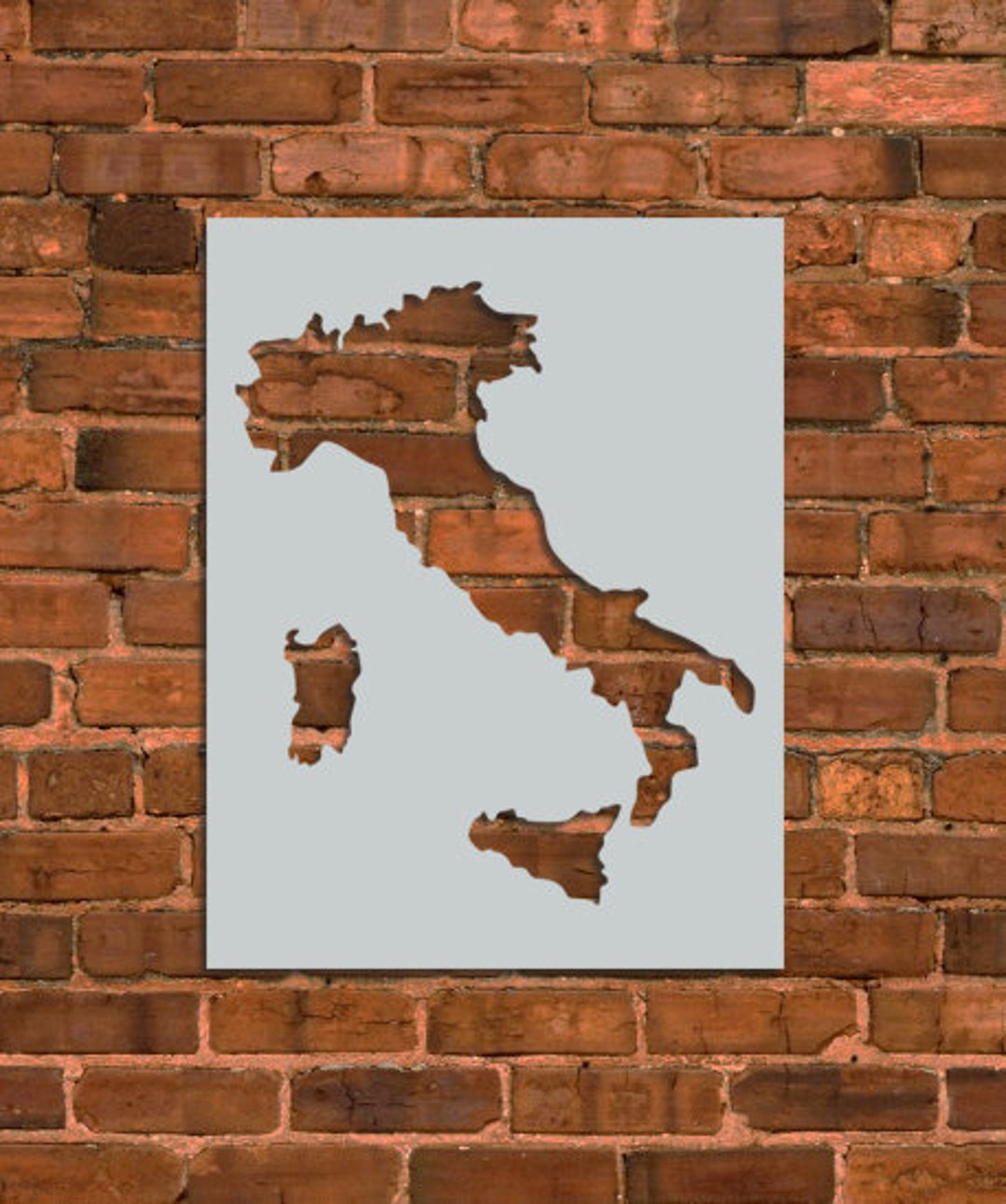 Italy Map Stencil - Etsy