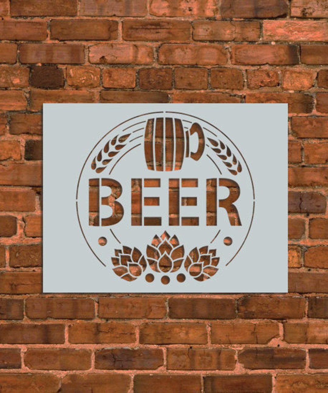 Draft Beer Sign Stencil - Etsy