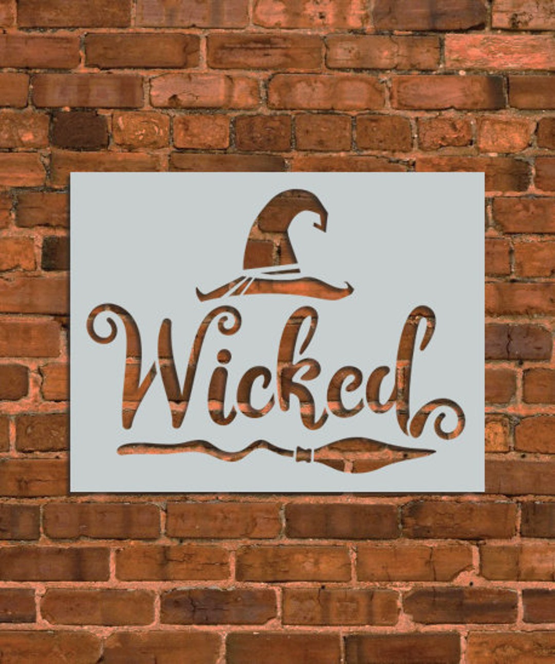 Halloween Wicked Stencil - Etsy