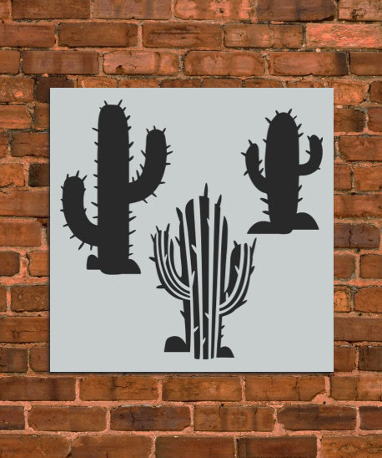Cactus Plant Stencil - Etsy