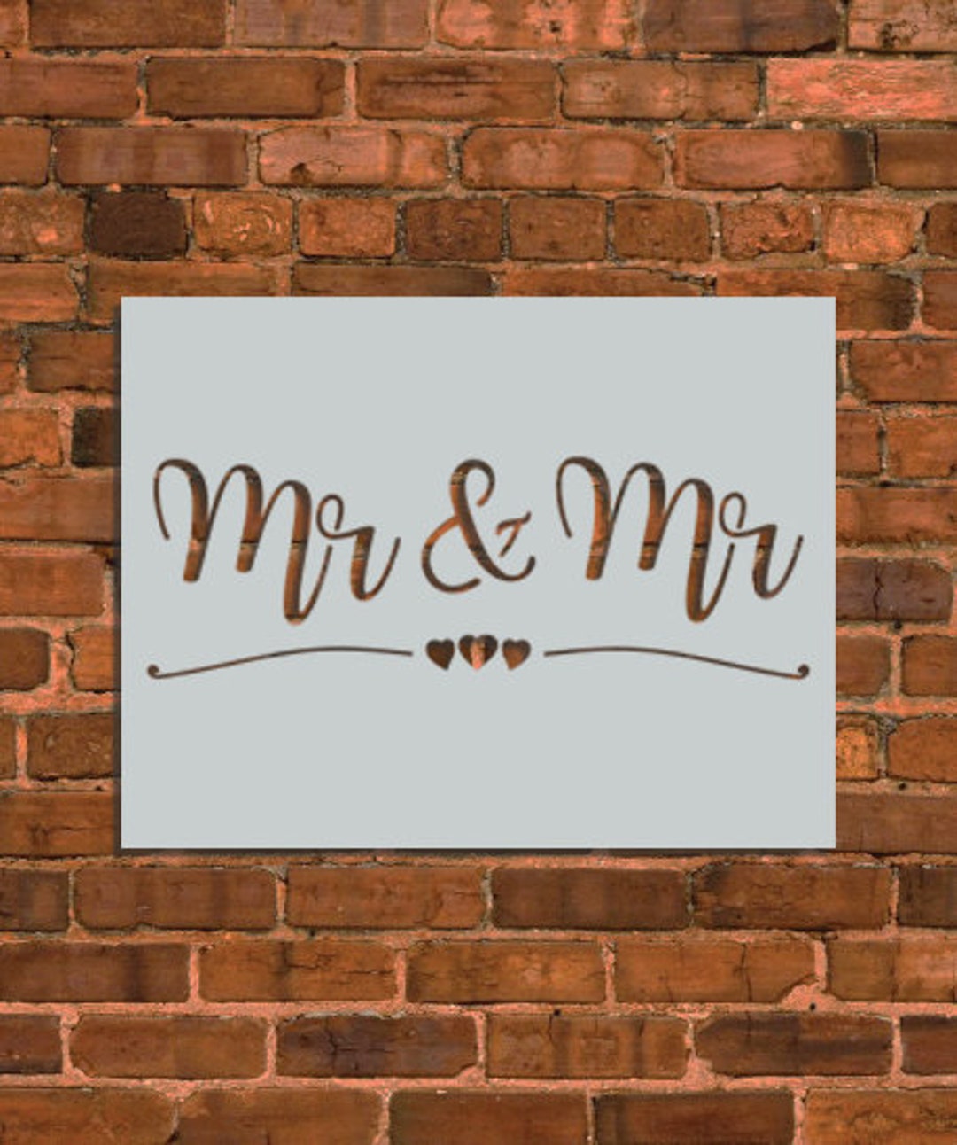 Mr and Mr Wedding Stencil - Etsy