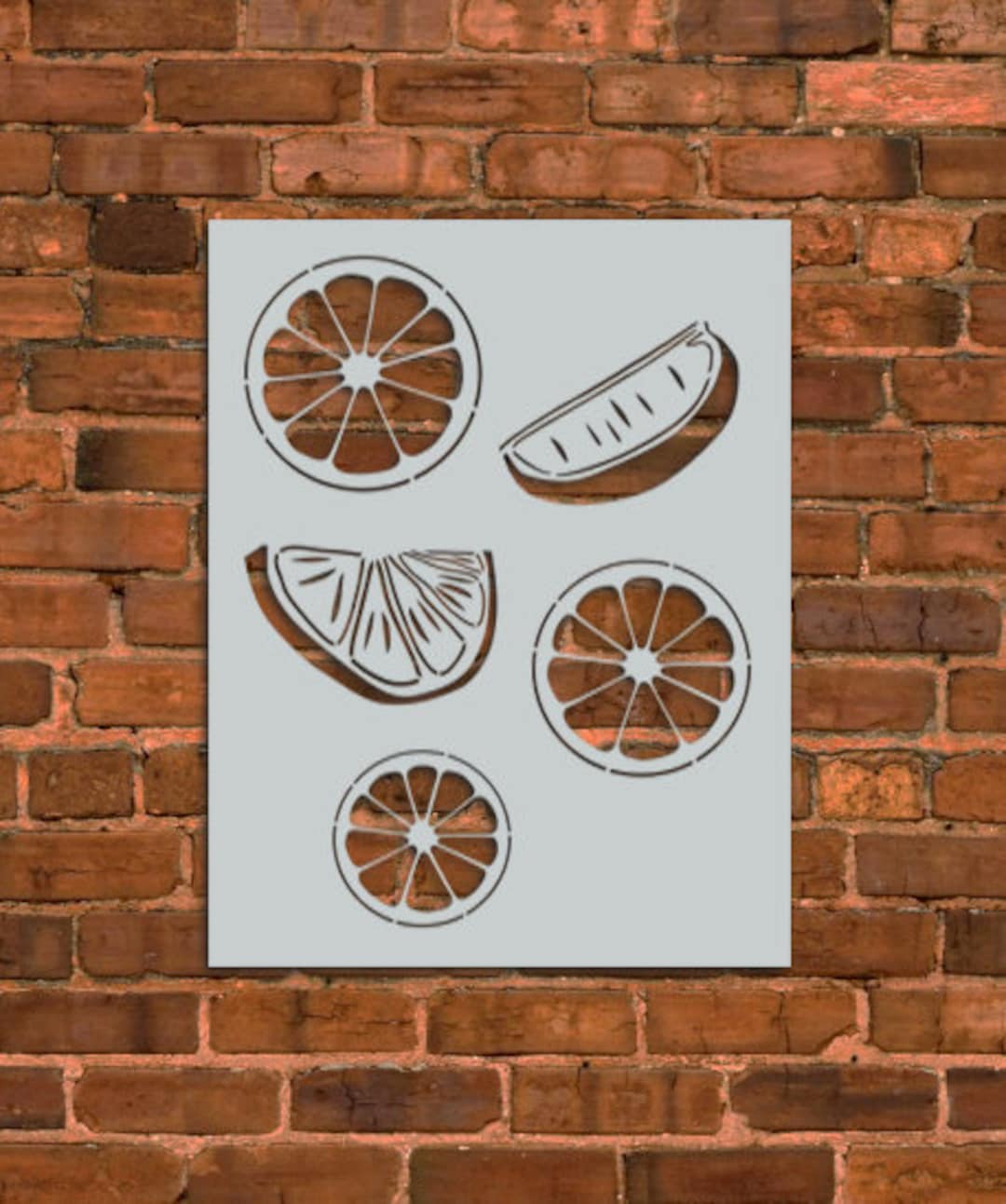 Citrus Fruit Stencil - Etsy