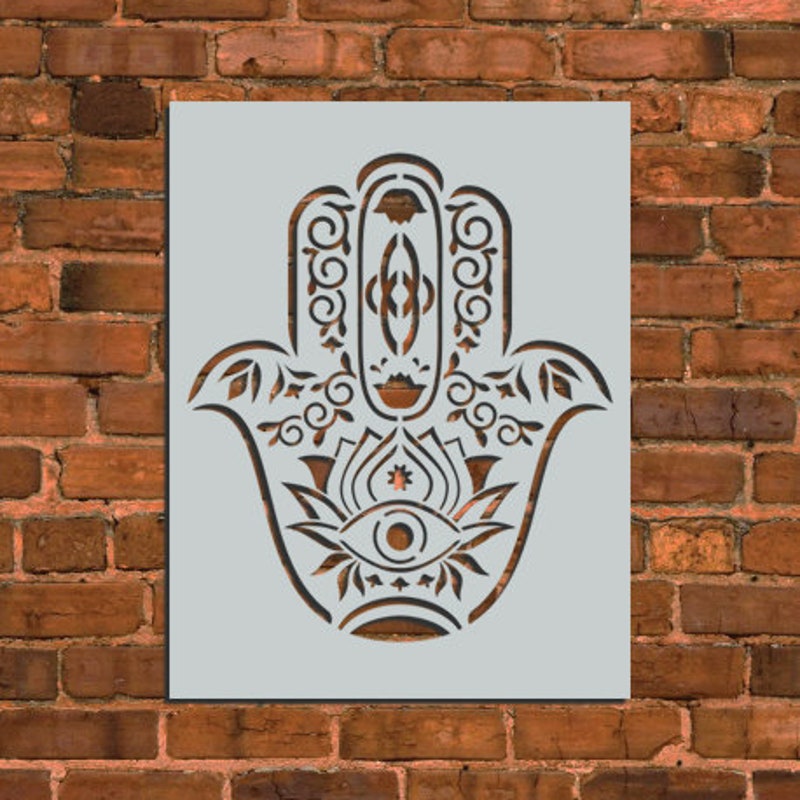 Hamsa Stencil - Etsy