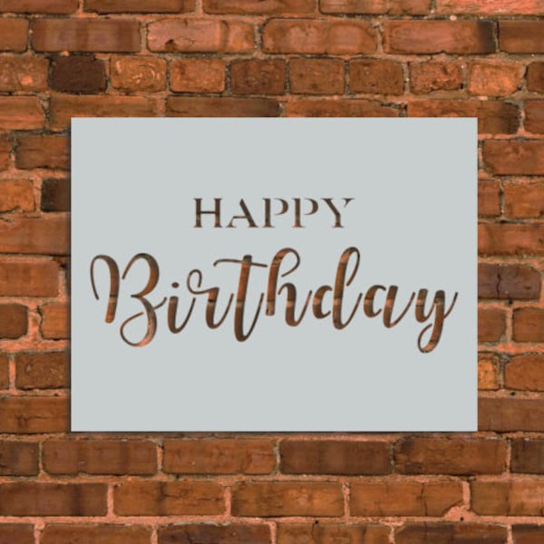 Happy Birthday Stencil for Painting - Etsy